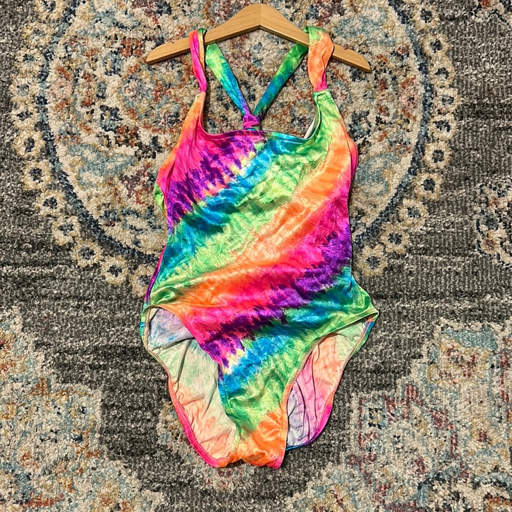 90s Y2k Electric Beach By Jantzen Vintage Retro Rainb… - Gem